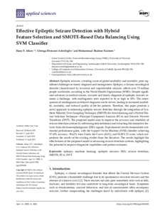 Effective epileptic seizure detection with hybrid feature selection and SMOTE-based data ...